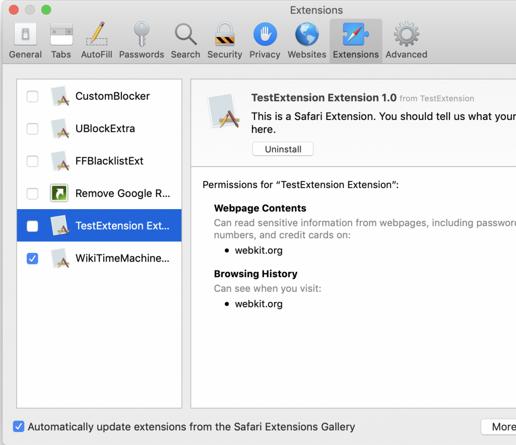 Creating Safari App Extensions And Porting Old Safari Extensions The Sarth Repository